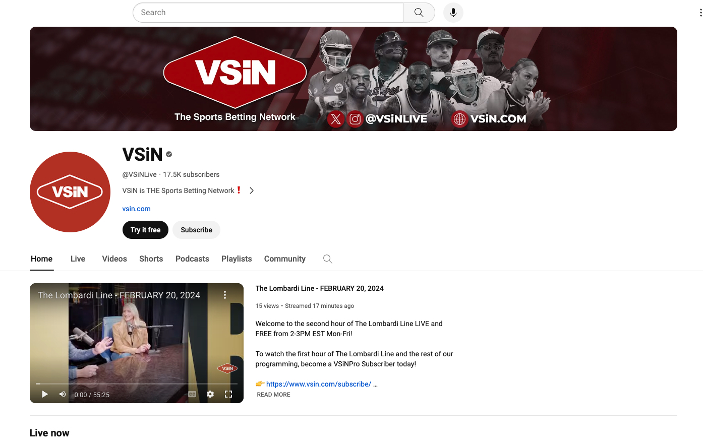 Welcome To Your Free Trial - VSiN