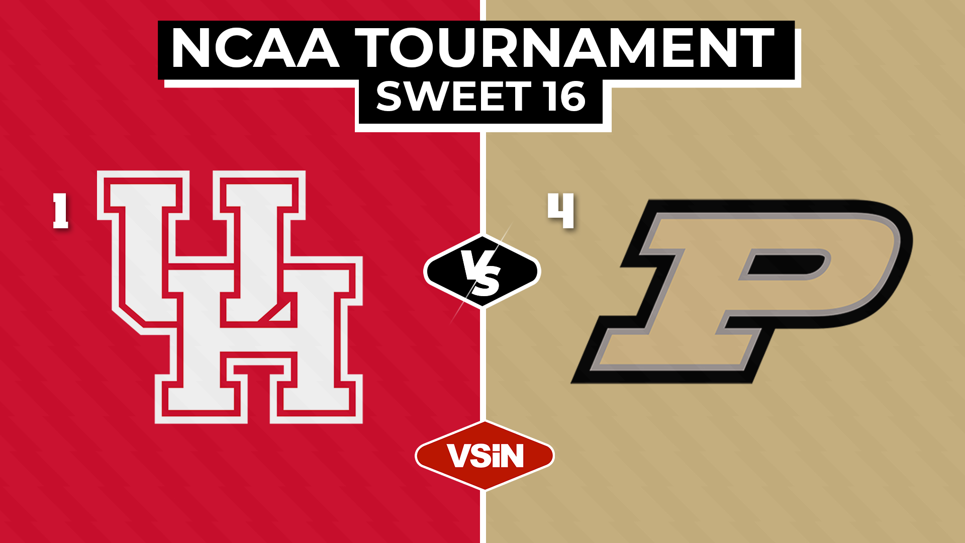 NCAA Tournament Midwest Region: No. 1 Houston vs. No. 4 Purdue March ...