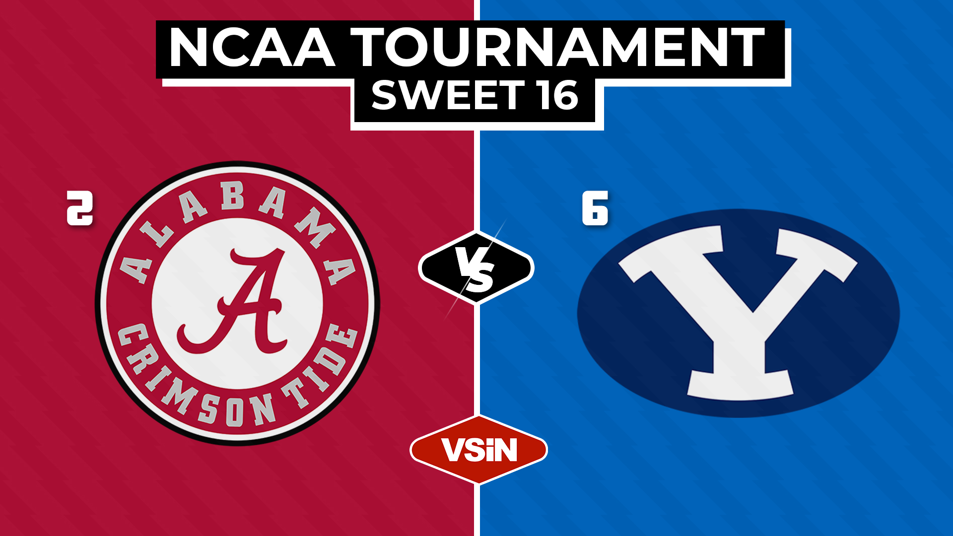 NCAA Tournament East Region: No. 2 Alabama vs. No. 6 BYU March Madness ...