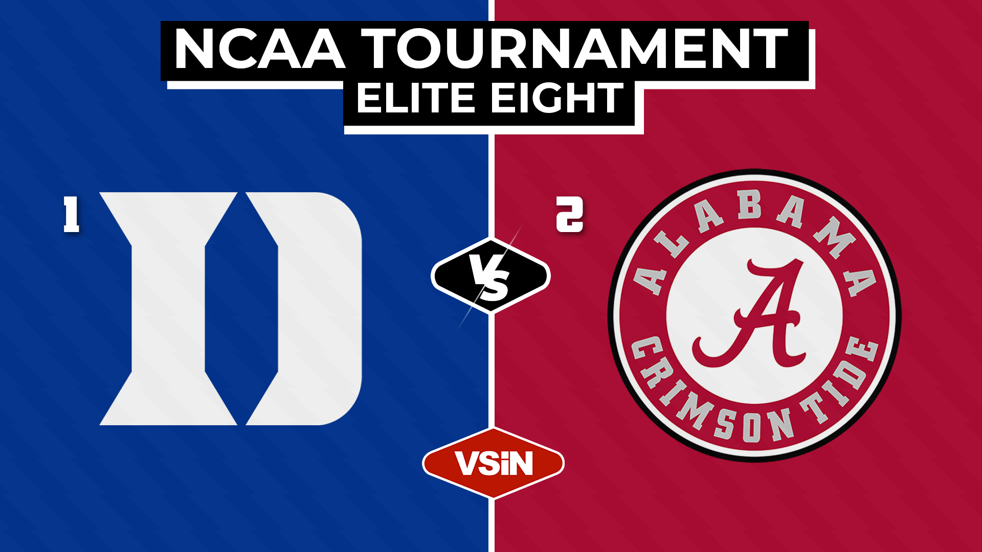 NCAA Tournament Elite Eight: No. 1 Duke vs. No. 2 Alabama March Madness ...